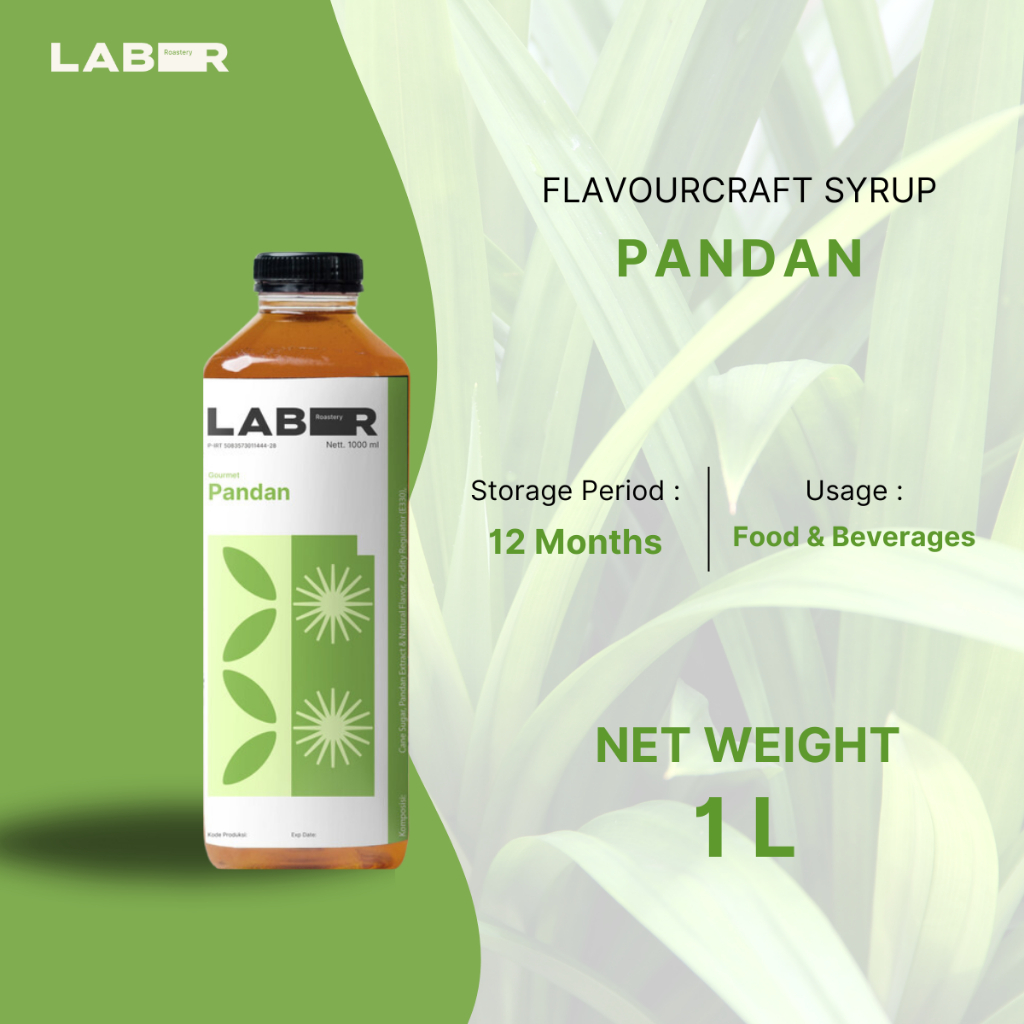 Jual LABR Syrup Pandan - Sirup Pandan 1000 ml | Shopee Indonesia