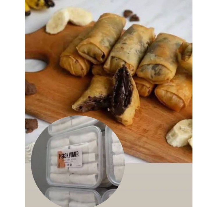 Jual Piscok lumer frozen/ piscok lumer cokelat/pisang lumer coklat ...