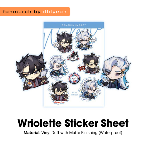 Jual Genshin Impact | Sticker Set / Sheet - Wriolette (Wriothesley ...
