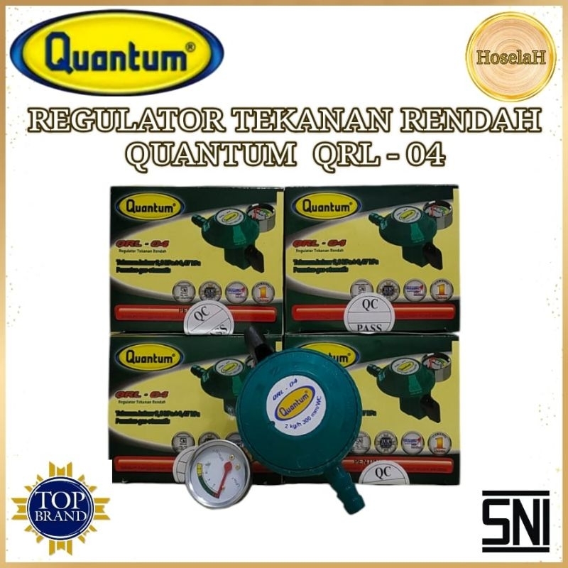 Jual Regulator Tekanan Rendah Quantum QRL - 04 Dengan Meteran | Shopee ...