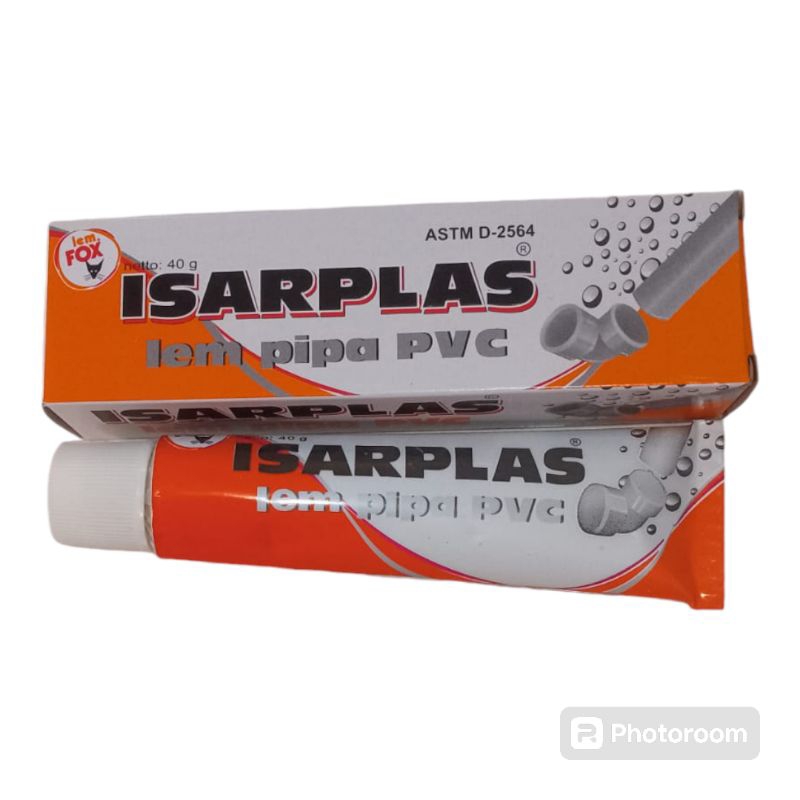 Jual Lem PVC kemasan baru/lem pipa isarplas 40 gram 1 slop isi 12 ...