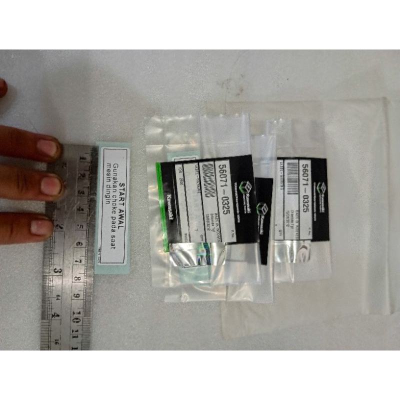 Jual stiker Kawasaki label warning start awal original kawasaki ...