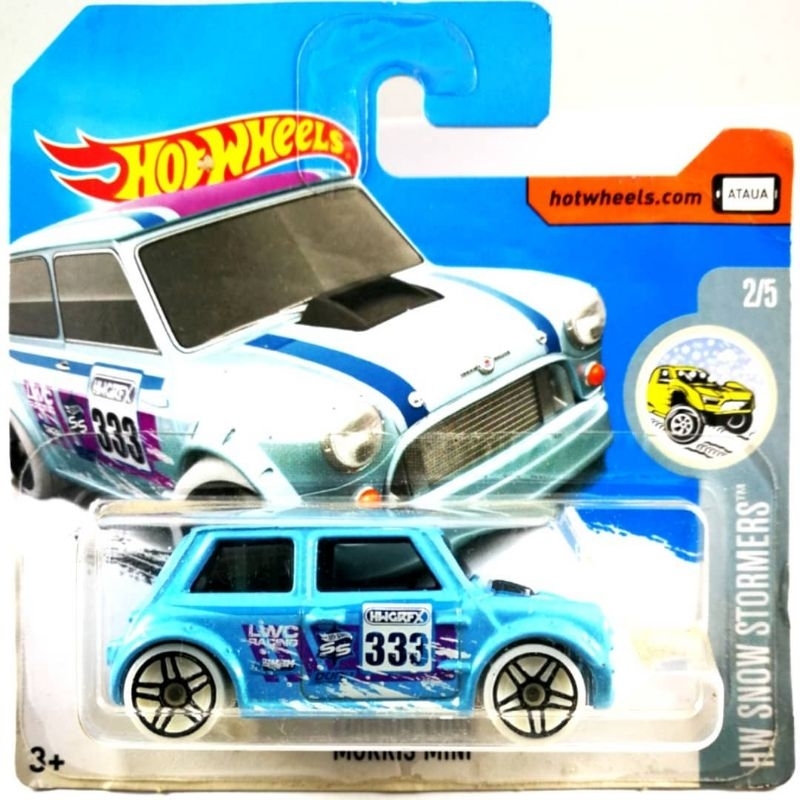 Jual Hot Wheels Morris Mini 333 Light Blue Short Card | Shopee Indonesia