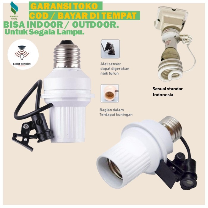 Jual Fitting Lampu Sensor Cahaya Sensor Lampu Otomatis Siang Malam Lampu Sensor Cahaya Otomatis ...