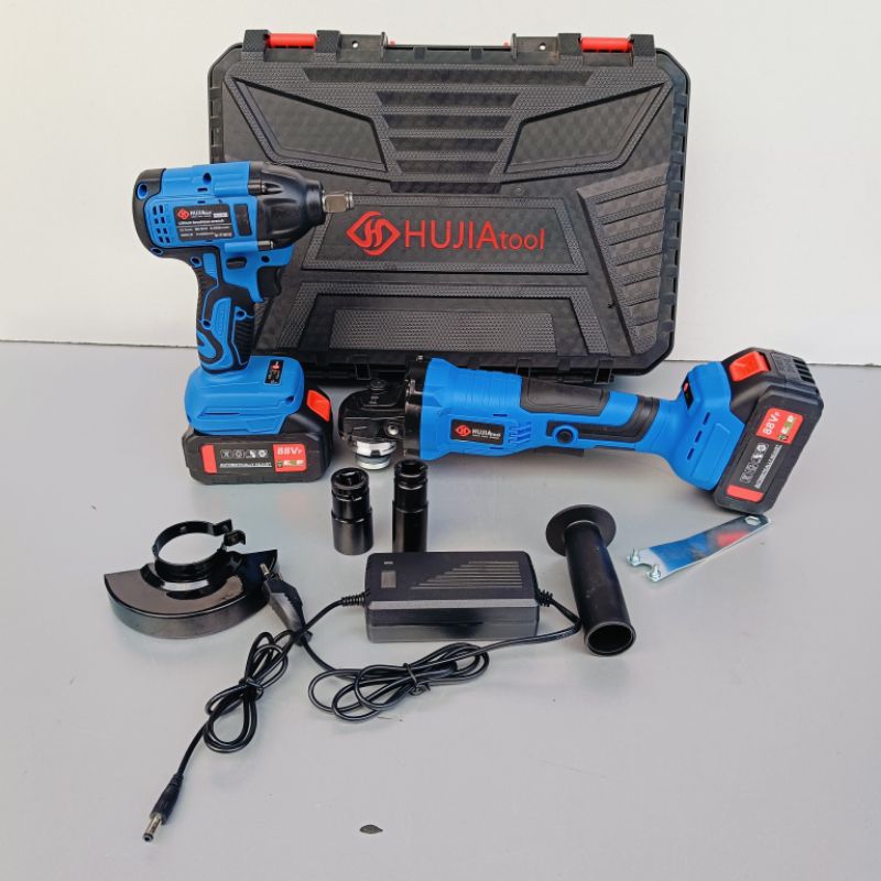 Jual hujia tool.paket gerinda cas dan impack pembuka baut roda 88vf ...