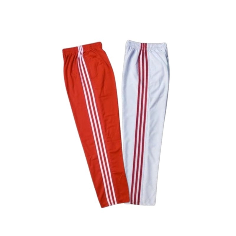 Jual Celana Trening Strip Pria Wanita Merah Putih | Shopee Indonesia