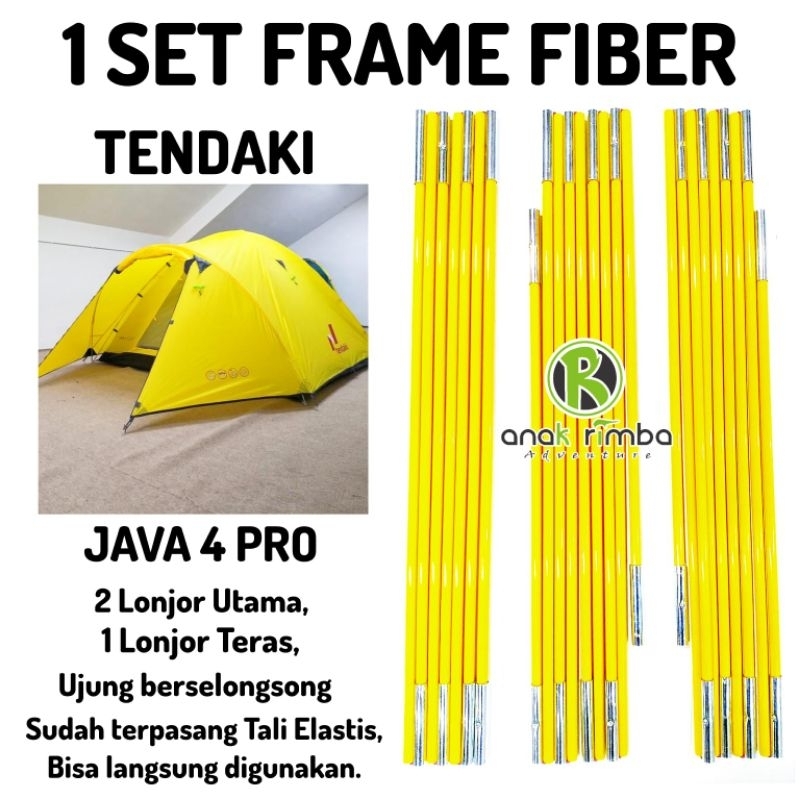 Jual FRAME JAVA 4 PRO TENDAKI 1 SET + WADAH FRAME ARA TENDA DOME KAP 4 ORANG | Shopee Indonesia