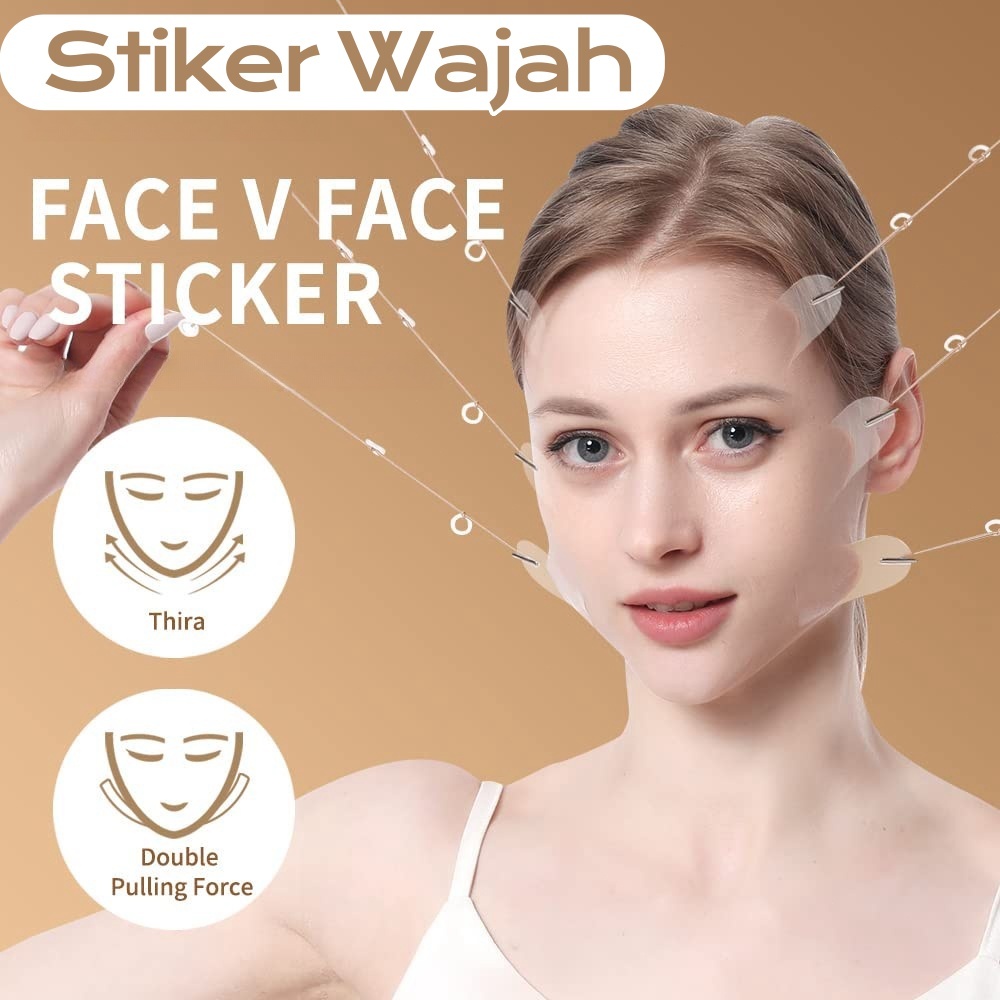 Jual 【4pcs】Stiker Kurusin Wajah - Instant Pelangsing Wajah - V Face ...