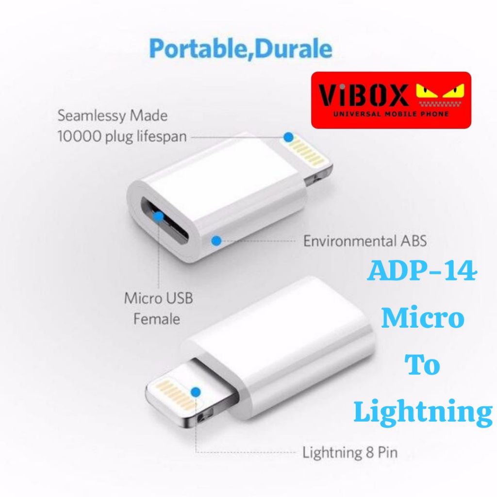 Jual Vibox 20w ADP-14 Connector Adapter Converter Charger Micro USB To ...