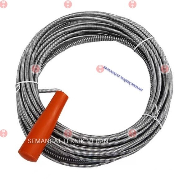 Jual KAWAT PEMBERSIH SALURAN PIPA AIR MACET PIPE CLEANER 10 10 M METER IKURA | Shopee Indonesia