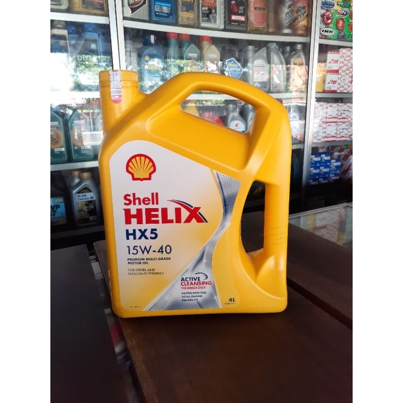 Jual Shell Helix HX5 15w40 Original Kemasan 4L | Shopee Indonesia