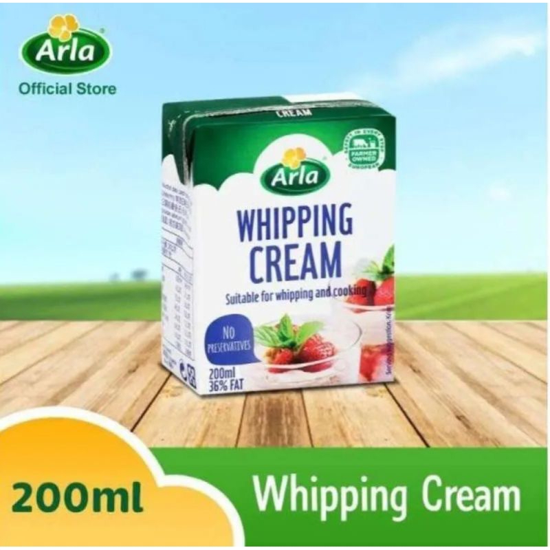 Jual ARLA WHIPPING CREAM suitable for whipping and cooking 200ML ...