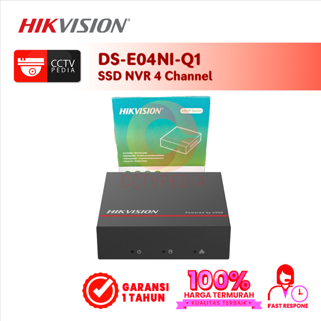 Jual HIKVISION eNVR E04NI-Q1 SSD NVR 4 Channel | Shopee Indonesia