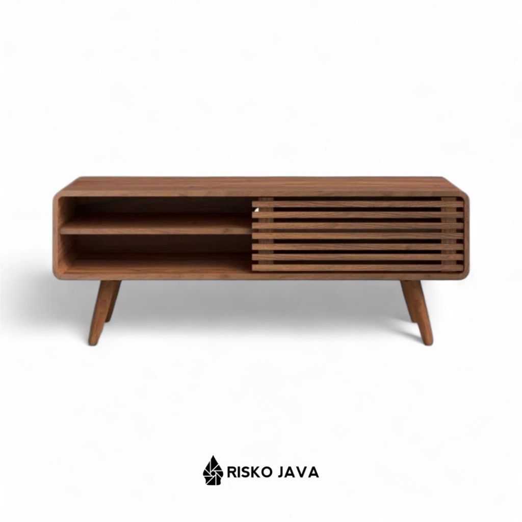 Jual Meja Tv Kayu Jati / Cabinet Tv Minimalis / Bufet Tv Pintu Sliding ...