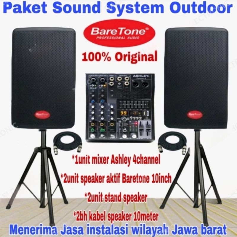 Jual Paket Sound System 10inch Outdoor Cafe BARETONE (Minimalis 1 ...