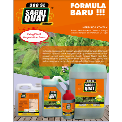 Jual Herbisida Kontak SAGRIQUAT 300 SL - Racun Rumput Parakuat Basmi ...