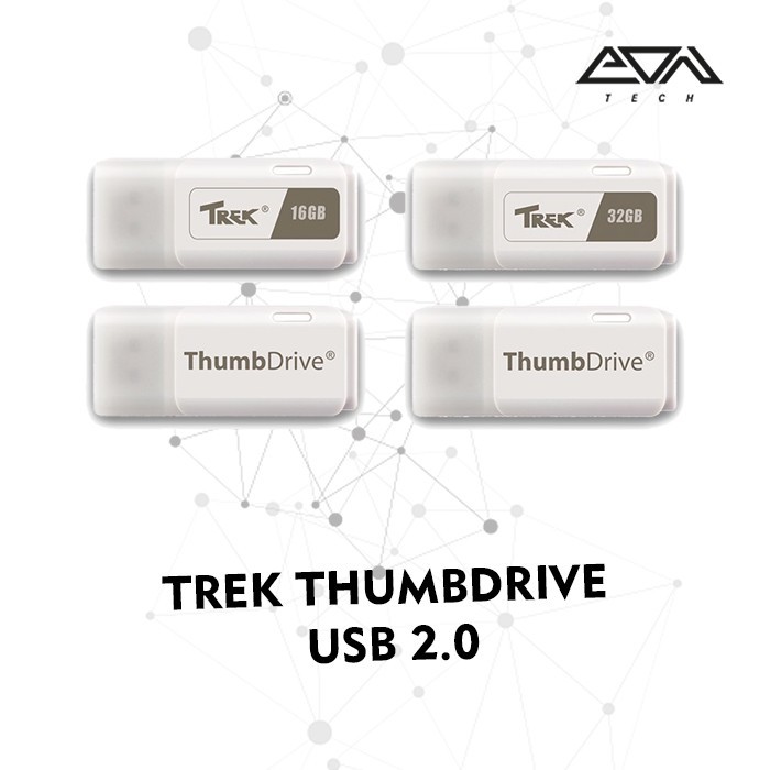 Jual TREK ThumbDrive USB 2.0 Flash Drive Flashdisk White ( 16GB/32GB ) | Shopee Indonesia