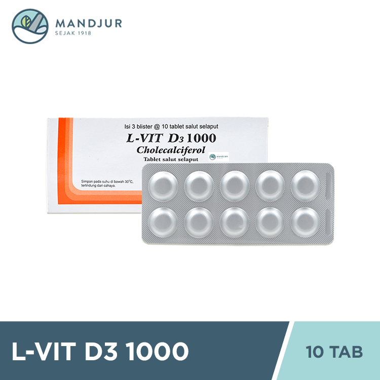 Jual L-Vit D3 1000 10 Tablet - Memenuhi Kebutuhan Vitamin D | Shopee ...