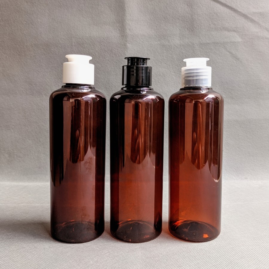 Jual Botol Fliptop 250ml Amber / Botol BR 250ml Coklat Fliptop Jamur Neck 24 / Botol Sabun 250ml ...