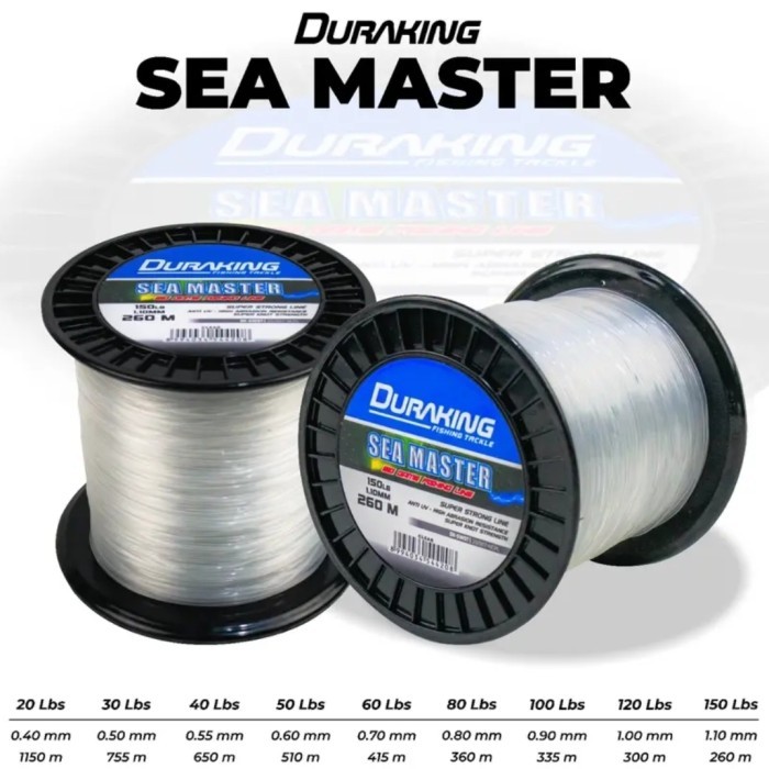 Jual SENAR / LINE MONO DURAKING SEA MASTER (Color CLEAR) | Shopee Indonesia