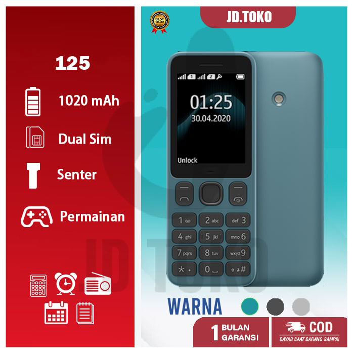 Jual Hp Nokia 125 Dual Sim New 99% Grosir Murah | Shopee Indonesia