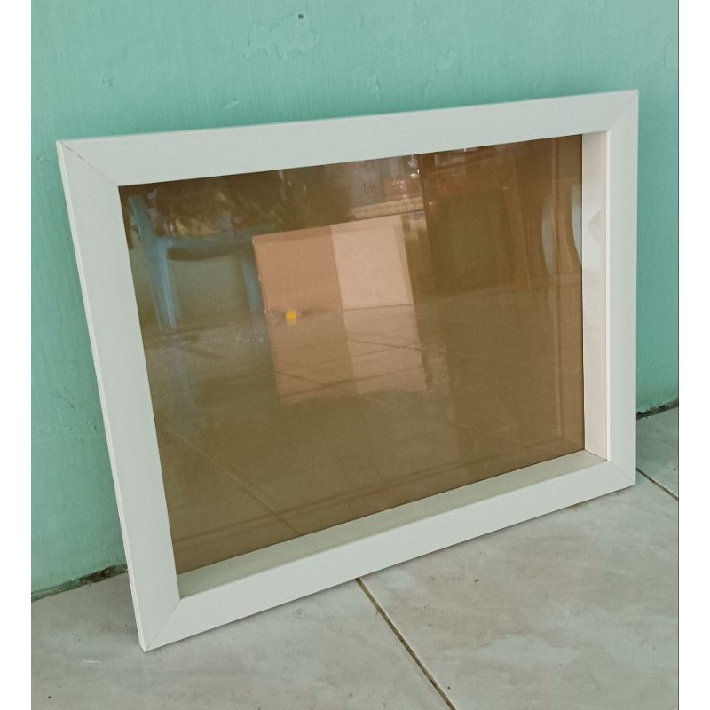 Jual Bingkai Mahar 3D (Frame putih polos/ minimalis) free bubble warp ...
