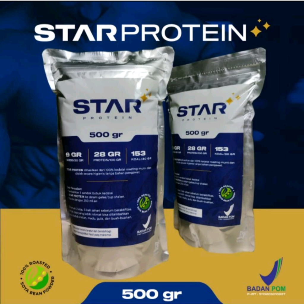 Jual Star protein 500gr whey protein bubuk kedelai murni | Shopee Indonesia