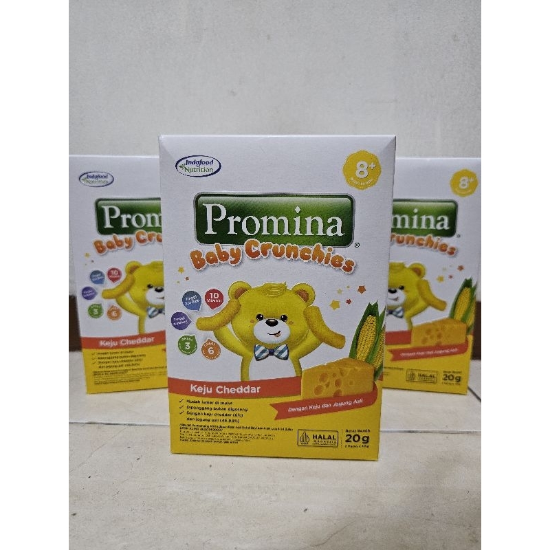 Jual Promina Baby Crunchies 20 Gr Keju Cheddar Snack Bayi Keju (8 bulan ...