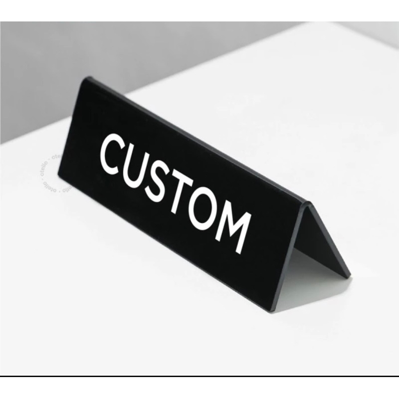Jual SIGN SIGNAGE PAPAN NAMA MEJA / TABLE SIGN / BAHAN AKRILIK ACRYLIC ...