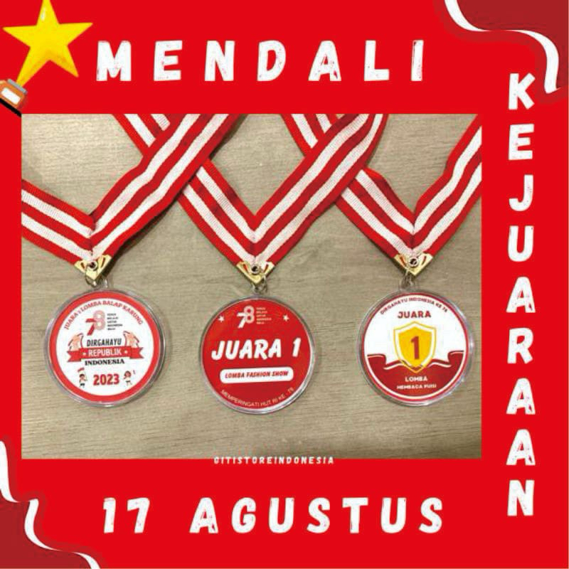 Jual WORDGIFT Ready Langsung Kirim Medali Custom edisi KEMERDEKAAN 17 AGUSTUS DESAIN TERBARU ...