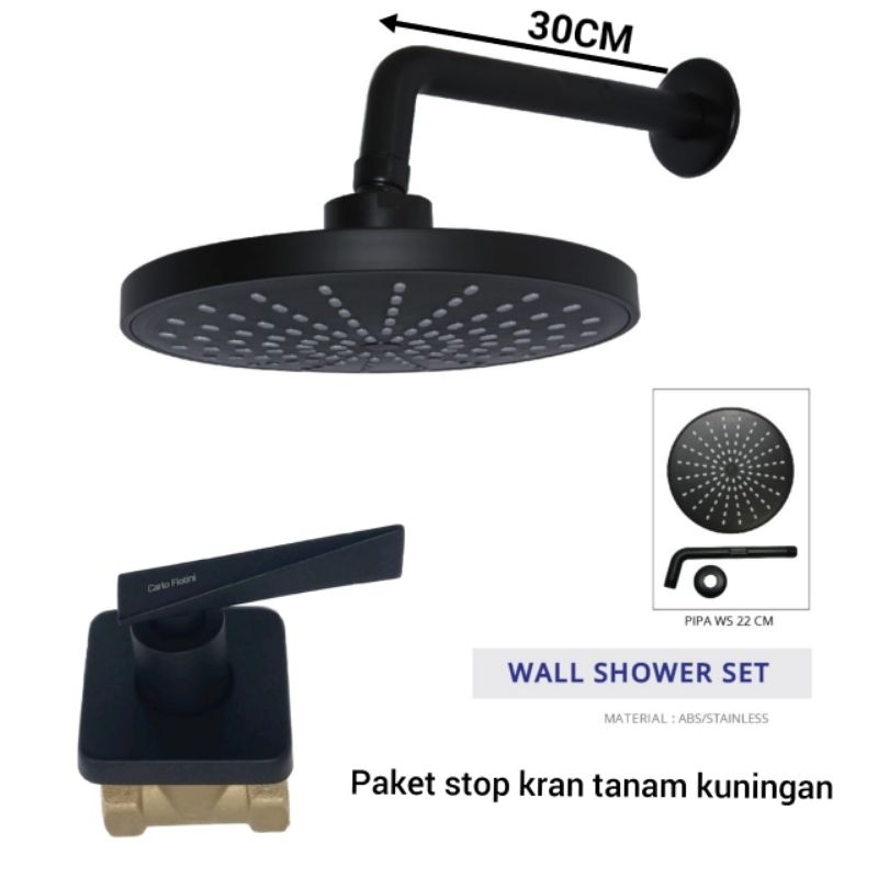 Jual PAKET SHOWER TANAM BULAT/WALLSHOWER TANAM SET KRAN TANAM KUNINGAN ...