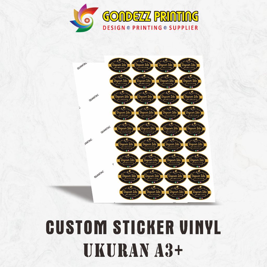 Jual STIKER LABEL VINYL / STIKER LABEL KEMASAN / STIKER CUTTING A3 ...