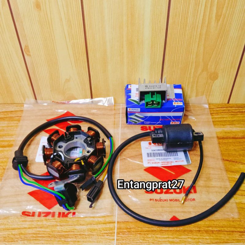 Jual Kiprok regulator + Spull Stator Assy + Koil Coil pengapian Suzuki ...