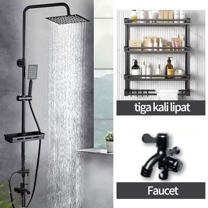 Jual Shower 1 Set Shower Set Kamar Mandi Rain Shower + Keran Cabang ...