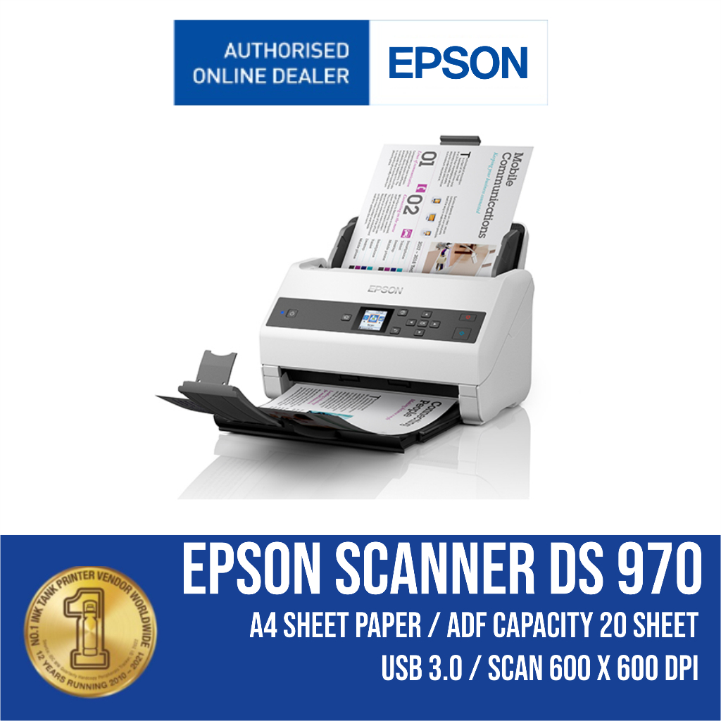 Jual Epson WorkForce DS-970 A4 Duplex Sheet-fed Document Scanner ...