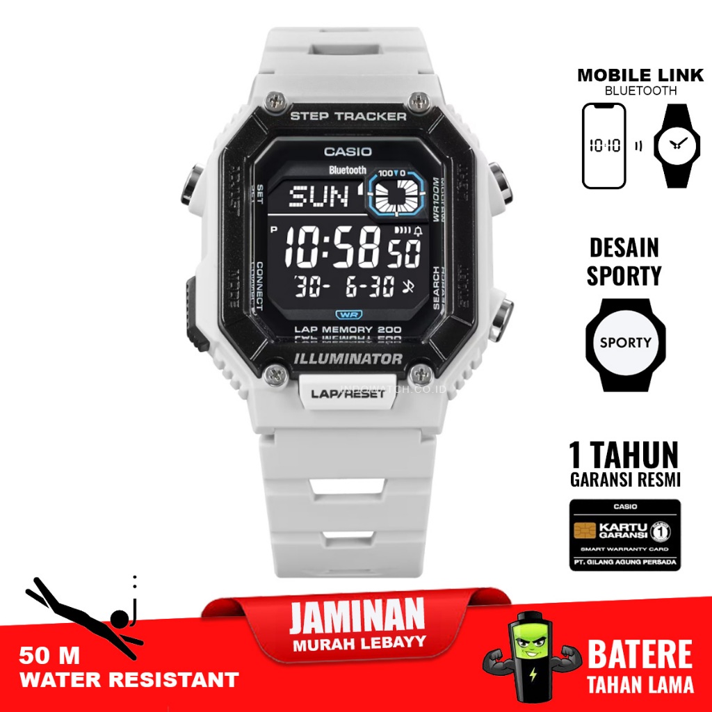 Jual Casio WS-B1000-8BV wsb1000 ws b1000 bluetooth original garansi ...