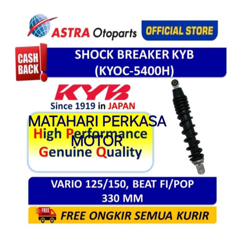 Jual Shock Breaker Belakang KAYABA KYB OC Vario 125,Vario 150,Beat F1,Pop (KYOC-5400H) | Shopee ...