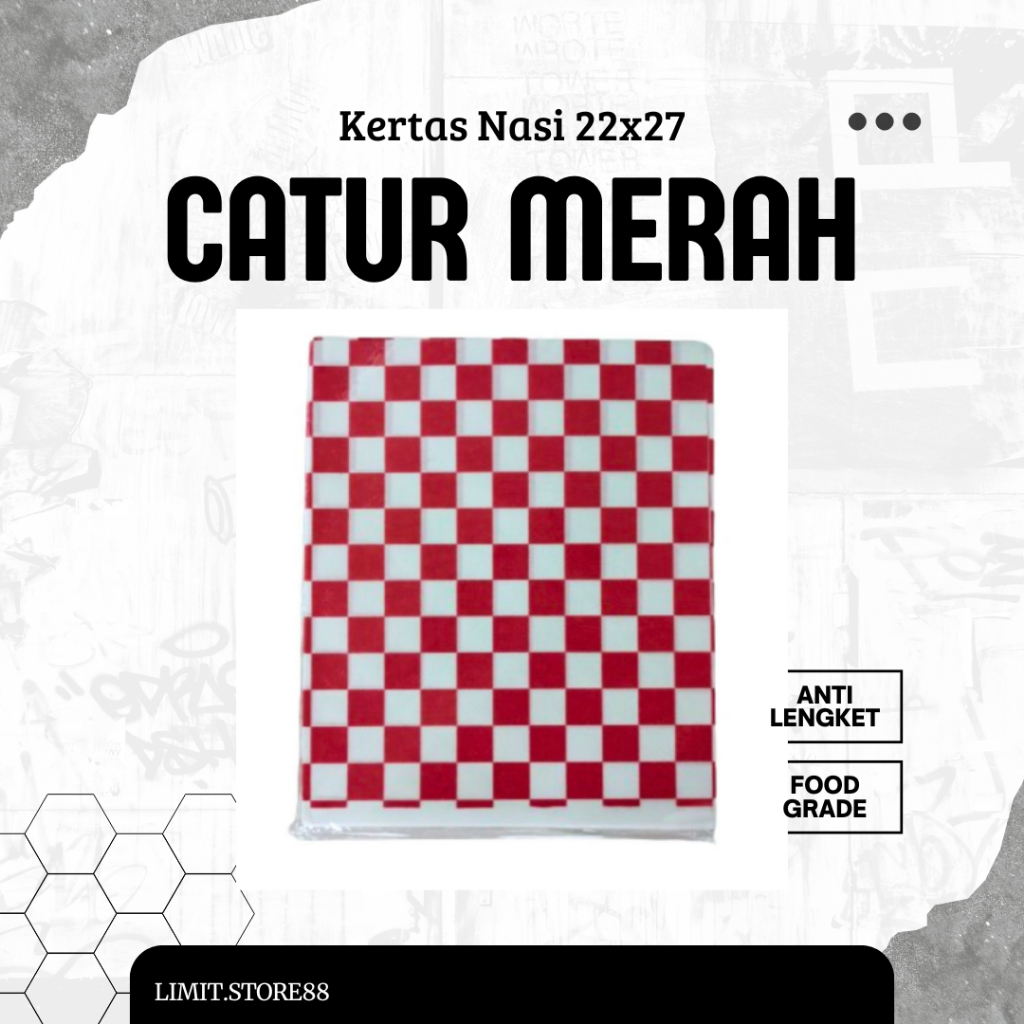 Jual KERTAS NASI KFC 27x22 kemasan 100 lembar Foodgrade | Rice Printing ...