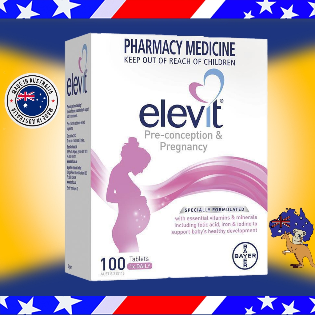 Jual Elevit Pre-conception & Pregnancy 100 Tablets Pil Pra kehamilan ...