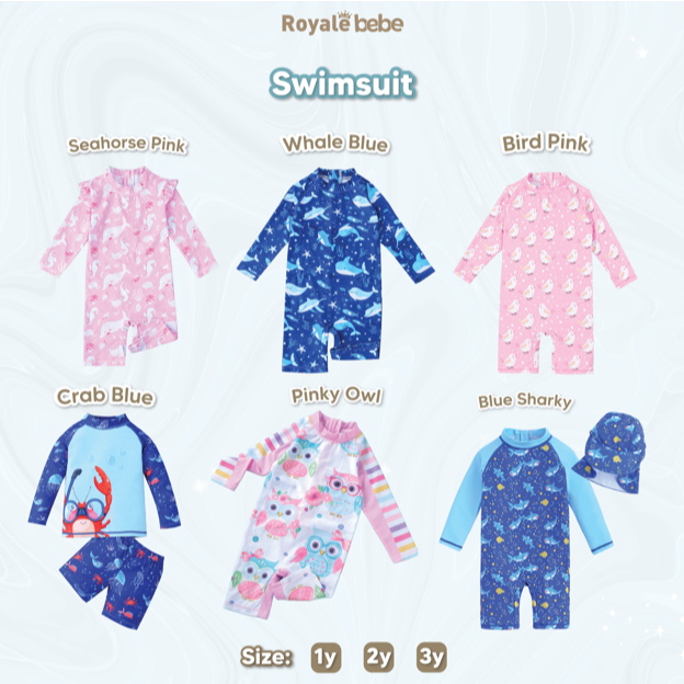 Jual Royale Bebe - Swimsuit (Seri C) | Bodysuit Baju Renang Anak ...