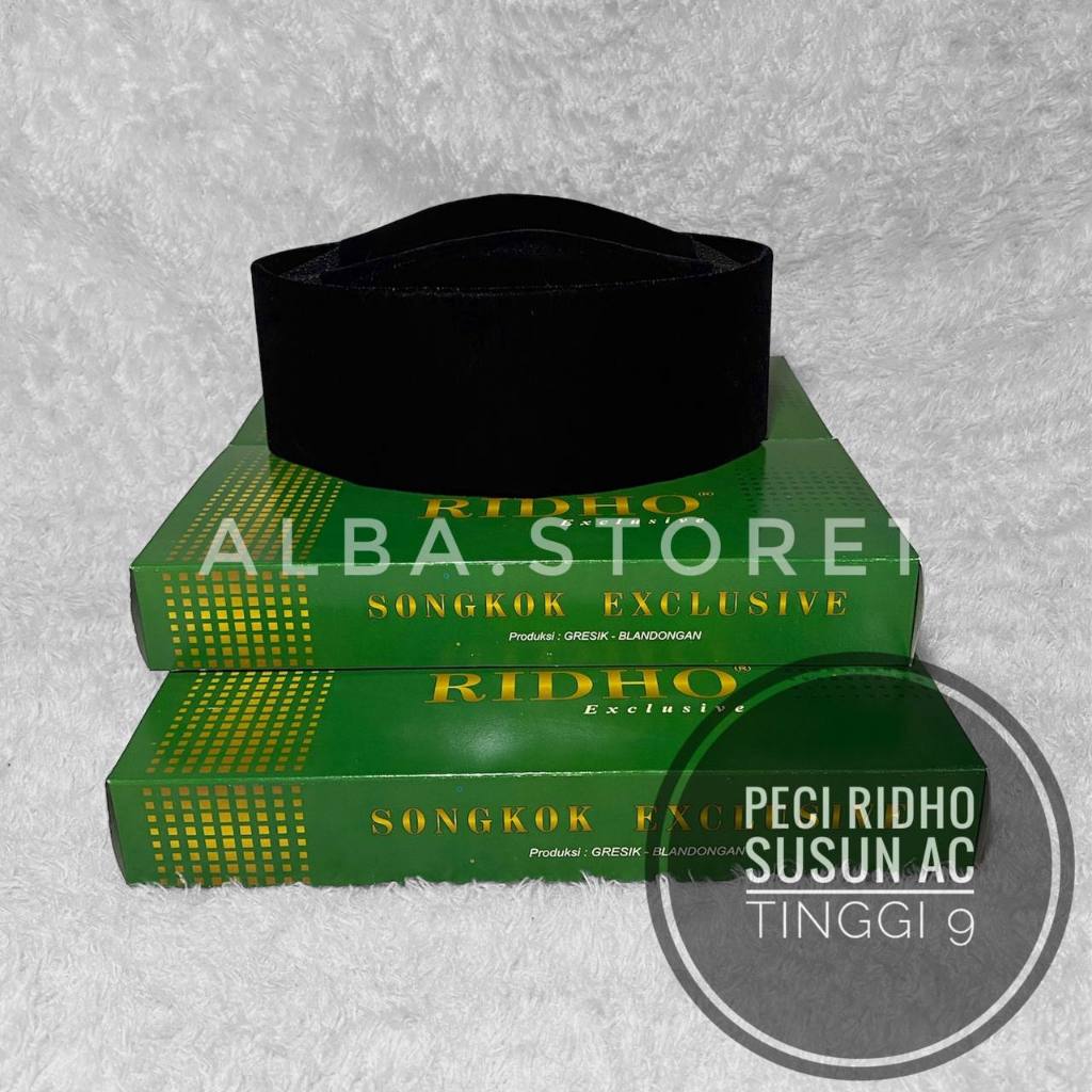 Jual Peci Hitam Merk Ridho Susun AC/Peci Hitam Merk Ridho Susun Full AC ...