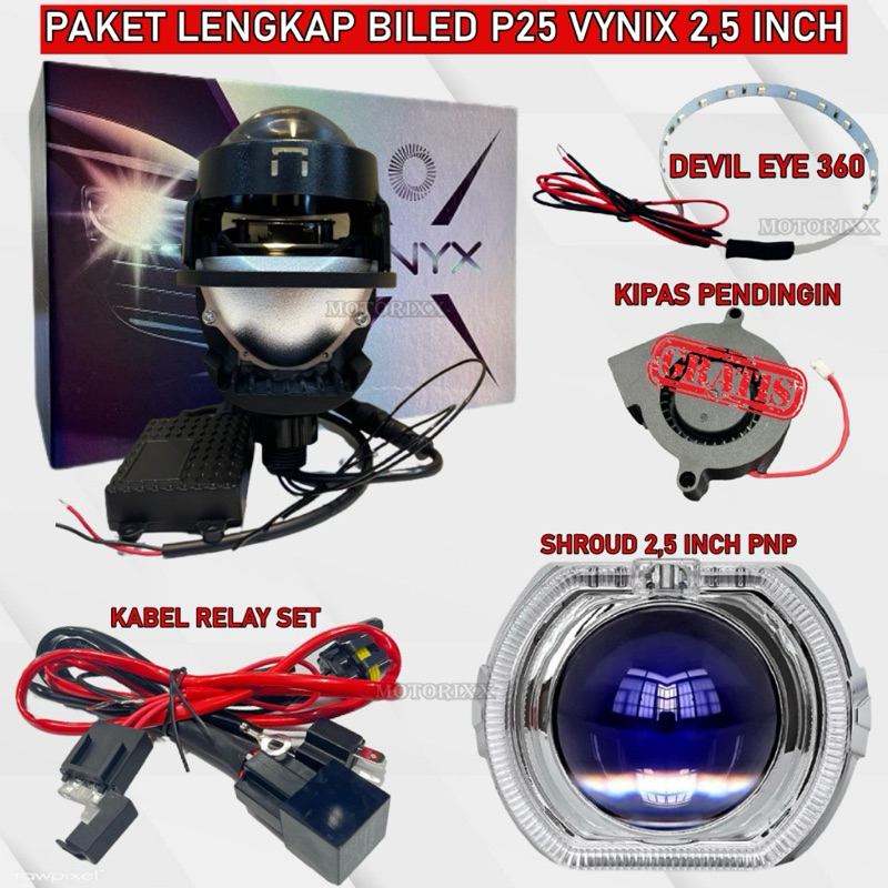 Jual ORIGINAL BILED VINYX P25 2,5 INCH PREMIUM PURPLE LENS DRIVER ...