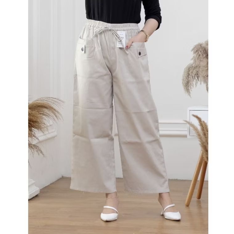 Jual ZILKA - KULOT PASPOL KANCING DEPAN HIGHWAIST KOREAN STYLE | Shopee ...