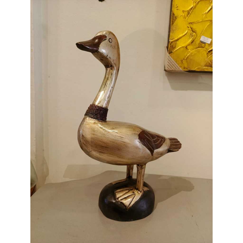 Jual Miniatur patung Duck hiasan Meja kerajinan tangan kayu bali ...