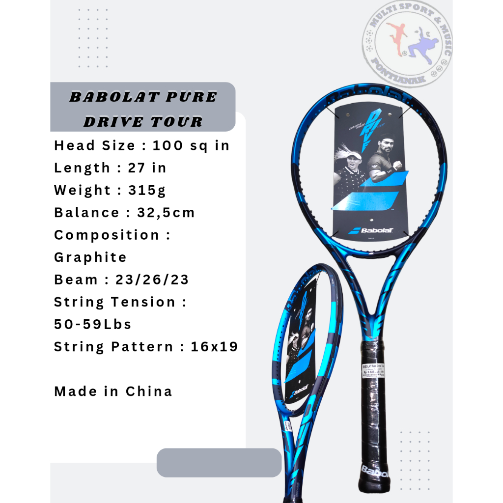 Jual Raket Tenis Babolat Pure Drive Tour | Shopee Indonesia