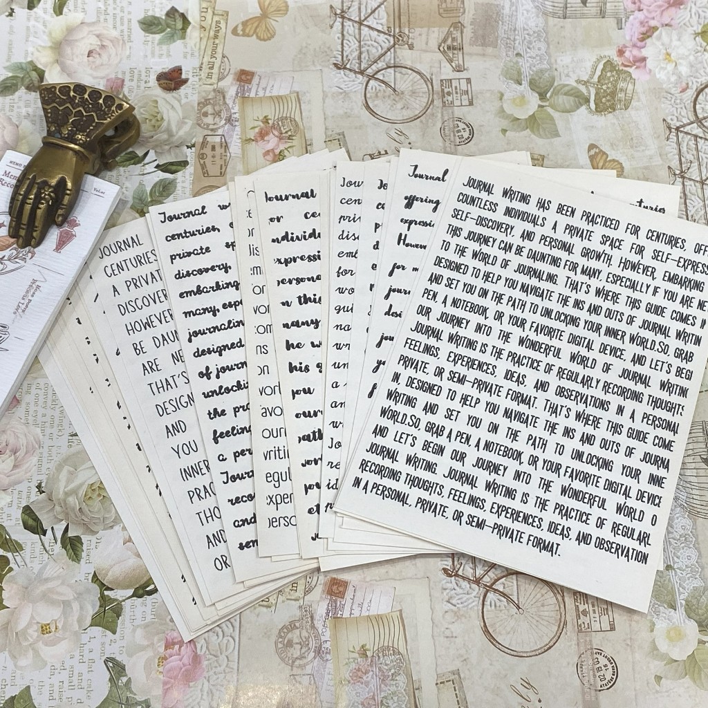 Jual 27 Lembar Kertas Deco Background untuk Journaling (Typography ...