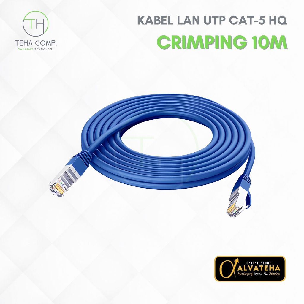 Jual Kabel UTP Cat5e HQ Siap Pakai 10M 150CM 3M 5M Jaringan LAN Rj45 ...