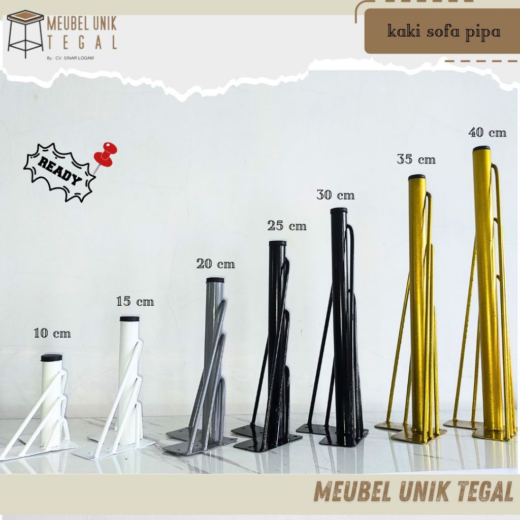 Jual Kaki Sofa Emas 10 CM 15 CM 20 CM 25 CM 30 CM 35 CM 40 CM/ Kaki ...
