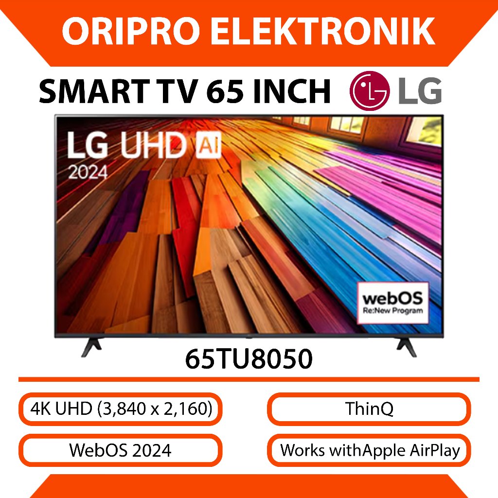 Jual Smart Tv 65 Inch 4K UHD LG WebOS 2024 65UT8050 | Shopee Indonesia