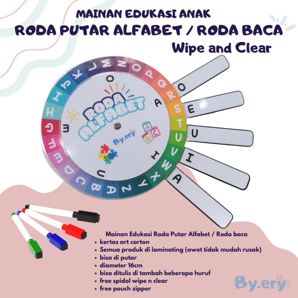 Jual MAINAN EDUKASI RODA PUTAR ALFABET / RODA PUTAR BACA ALFABET FREE ...